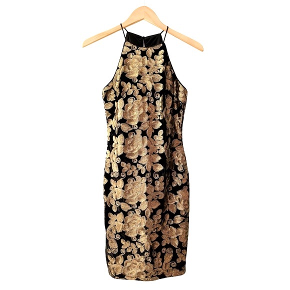 AKIRA | Dresses | Akira Chicago Black Label Velvet Sequin Mini Dress ...